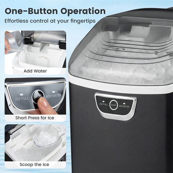 Nugget Ice Maker Countertop 33lbs/Day Portable Sonic Ice Machine ...