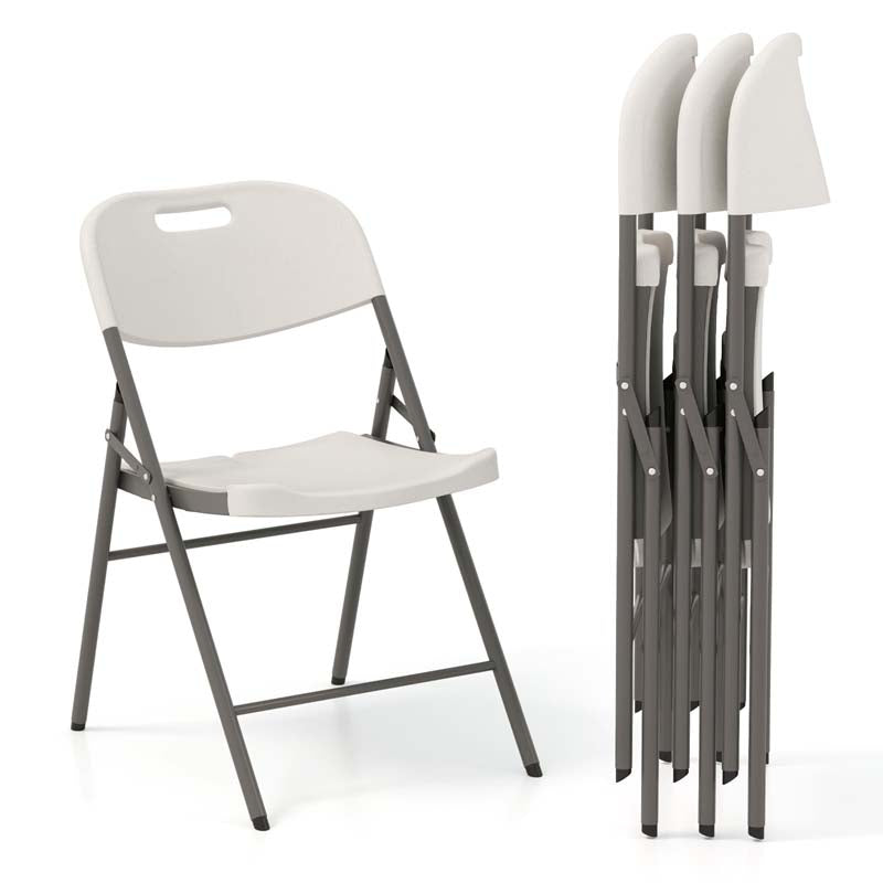 Folding Stackable Chairs with Metal Frame and Carrying Handle Sale ...