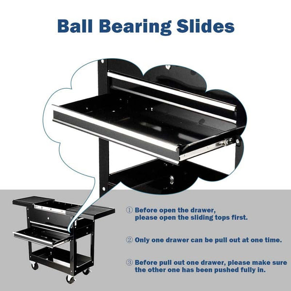4-Tier Rolling Tool Cart with Lockable Drawers & Sliding Top Sale ...