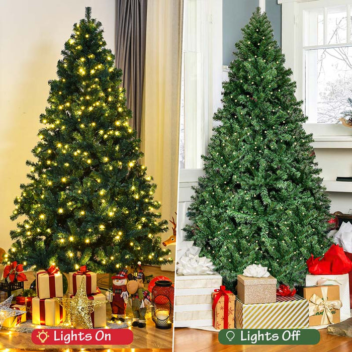 7 FT Pre-Lit Christmas Tree with Metal Stand Sale, Price & Reviews ...