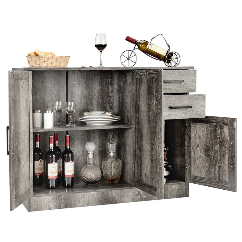 Gray Buffet Server Sideboard Sale, Price & Reviews - Eletriclife