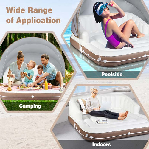 Inflatable Pool Float island with Canopy Sale, Price & Reviews ...