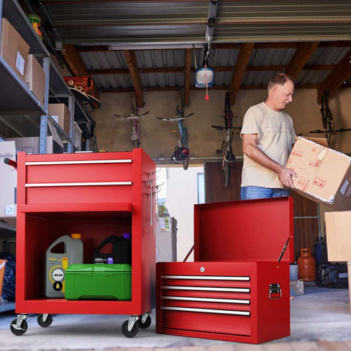 6-Drawer Rolling Tool Chest Cabinet 2-in-1 Toolbox Organizer Sale ...