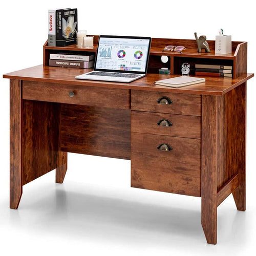 48" Rustic Brown Vintage Home Office Desk Sale, Price & Reviews ...