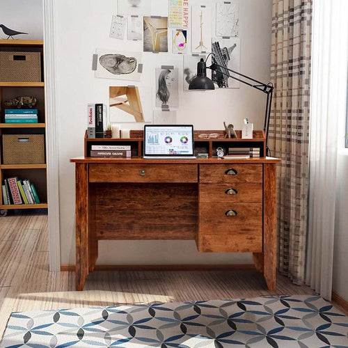 48" Rustic Brown Vintage Home Office Desk Sale, Price & Reviews ...